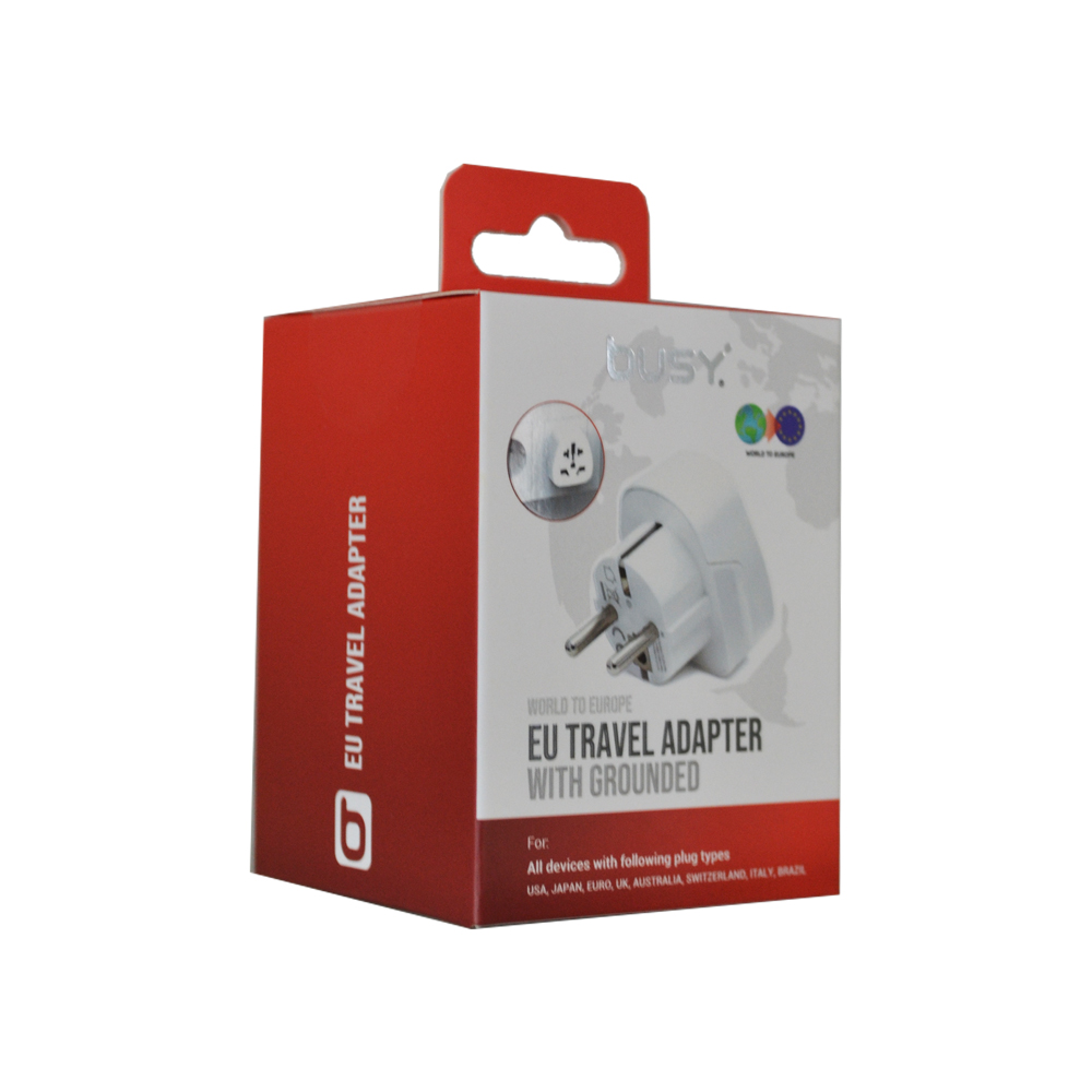 Busy® EU Travel Adapter Grounded - 50792 - Busy